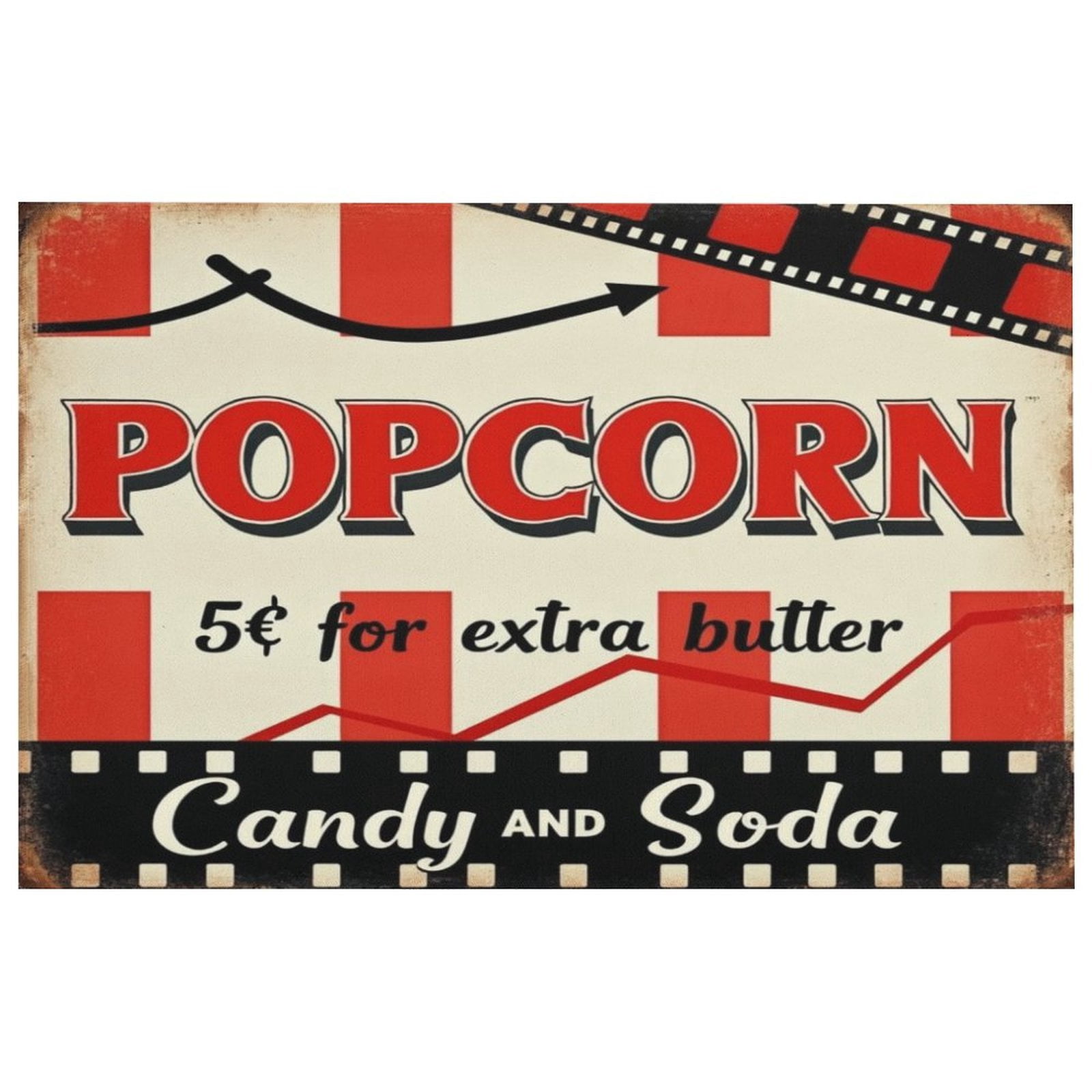 Cinema Poster Popcorn Adult Home Decor Bedroom Living Room Crystal ...