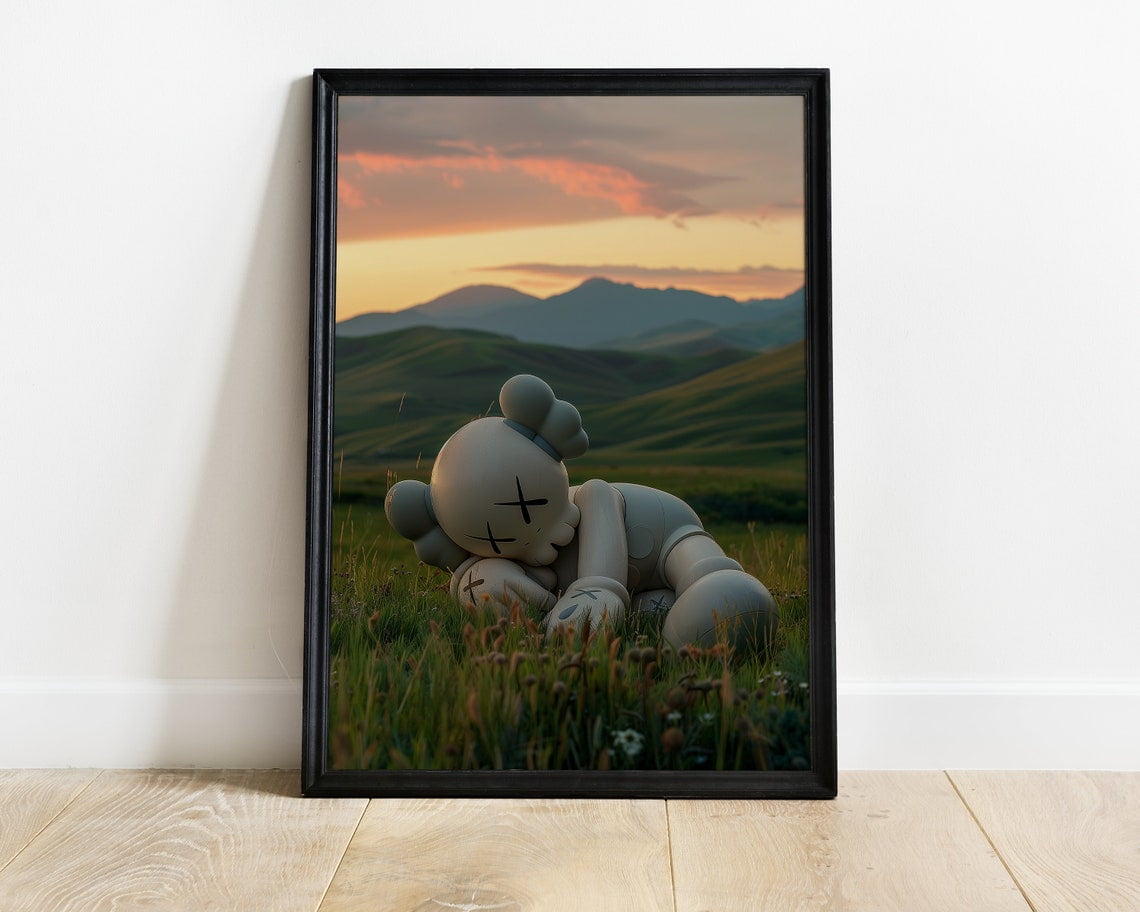 Cinematic Kaws Poster, Kaws Figure, Wall Art, Hypebeast Kaws Print ...