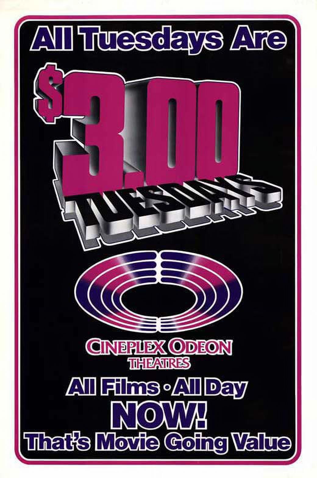 Cineplex Odeon Tuesdays - movie POSTER (Style A) (27" x 40") (1987 ...