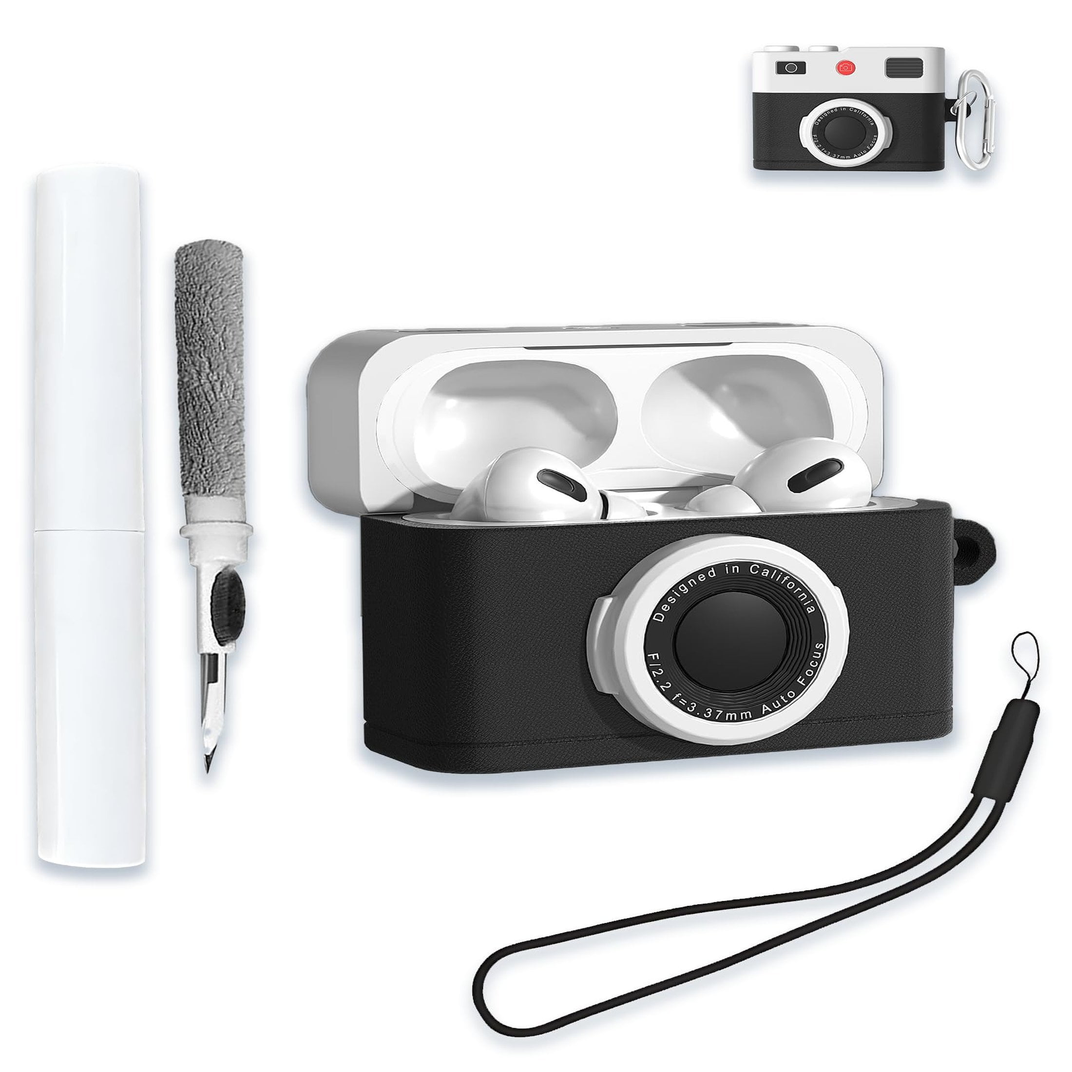 Ciner Cartoon Silicone Case for AirPods 4 with Cleaner Kit and Lanyard ...