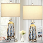 SAFAVIEH Hanron 26 in. Coastal Table Lamp, Blue - Walmart.com