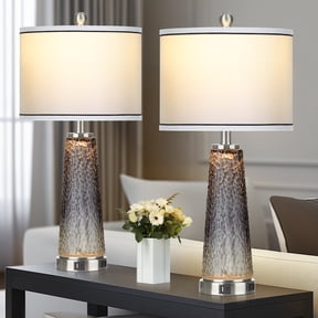 "Maxax Bubble Glass Table Lamps for Living Room Set of 2, 23"" Modern ...