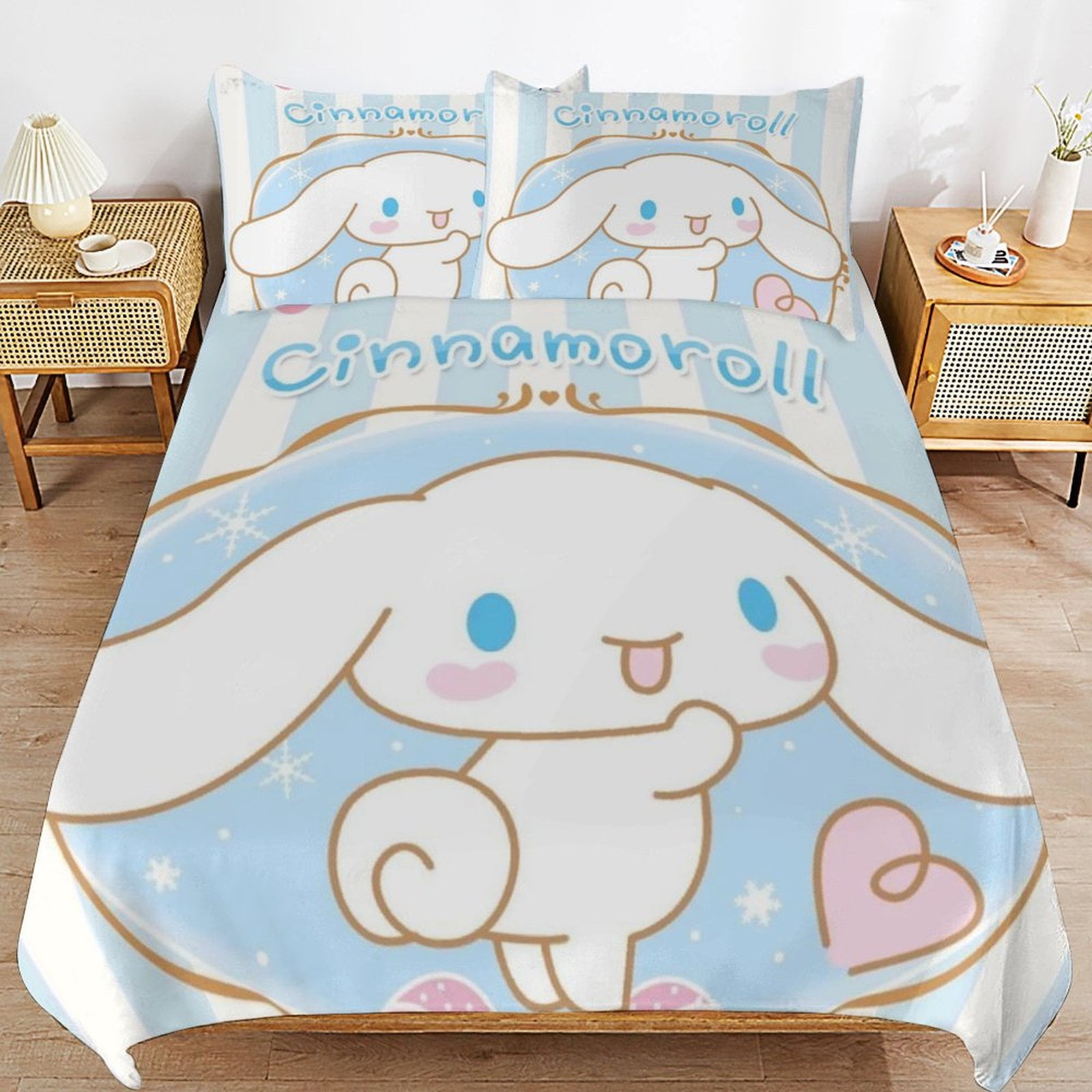 Cinna-moroll Anime Dog 3-Piece All Season Bedding Set, Comforter Set ...