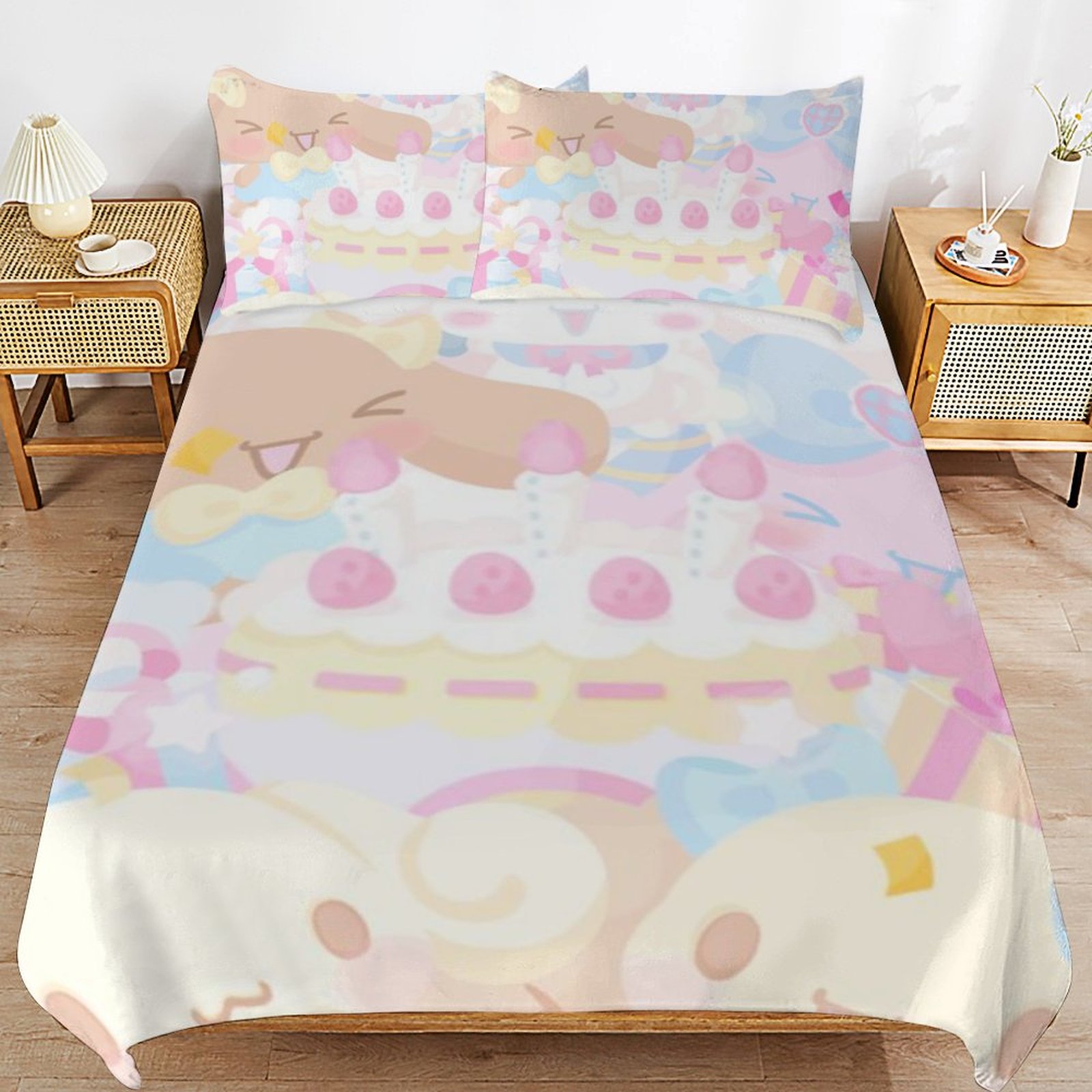 Cinna-moroll Anime Dog 3-Piece All Season Bedding Set, Comforter Set ...