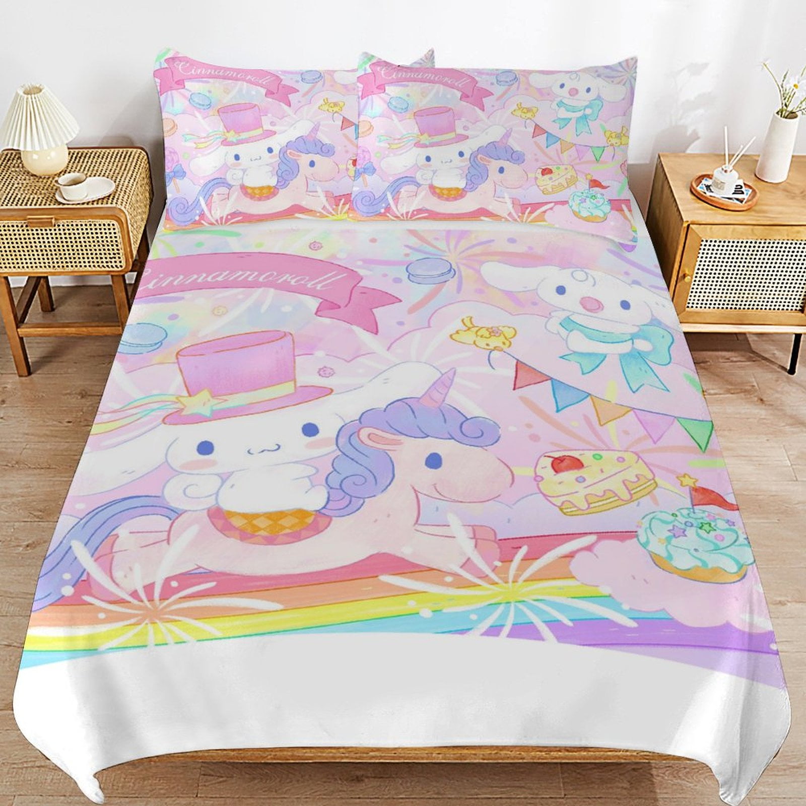 Cinna-moroll Anime Dog 3-Piece All Season Bedding Set, Comforter Set ...