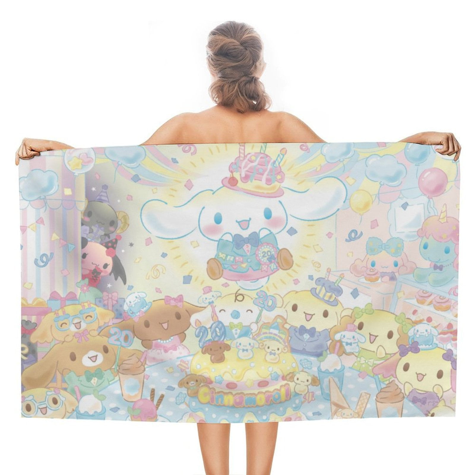 Cinna-moroll Anime Dog Bath Pool Beach Towel Cartoon Beach Towel Soft ...