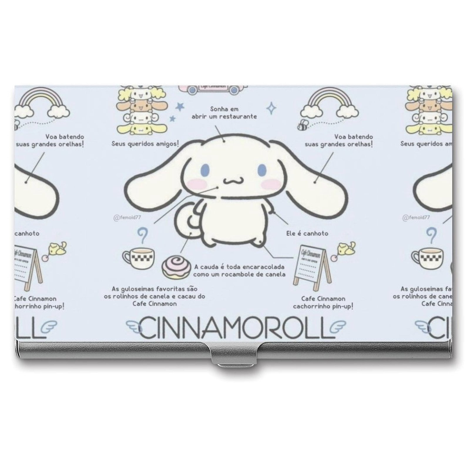 Cinna-moroll Anime Dog Business Card Holder Men's and Women's Business ...