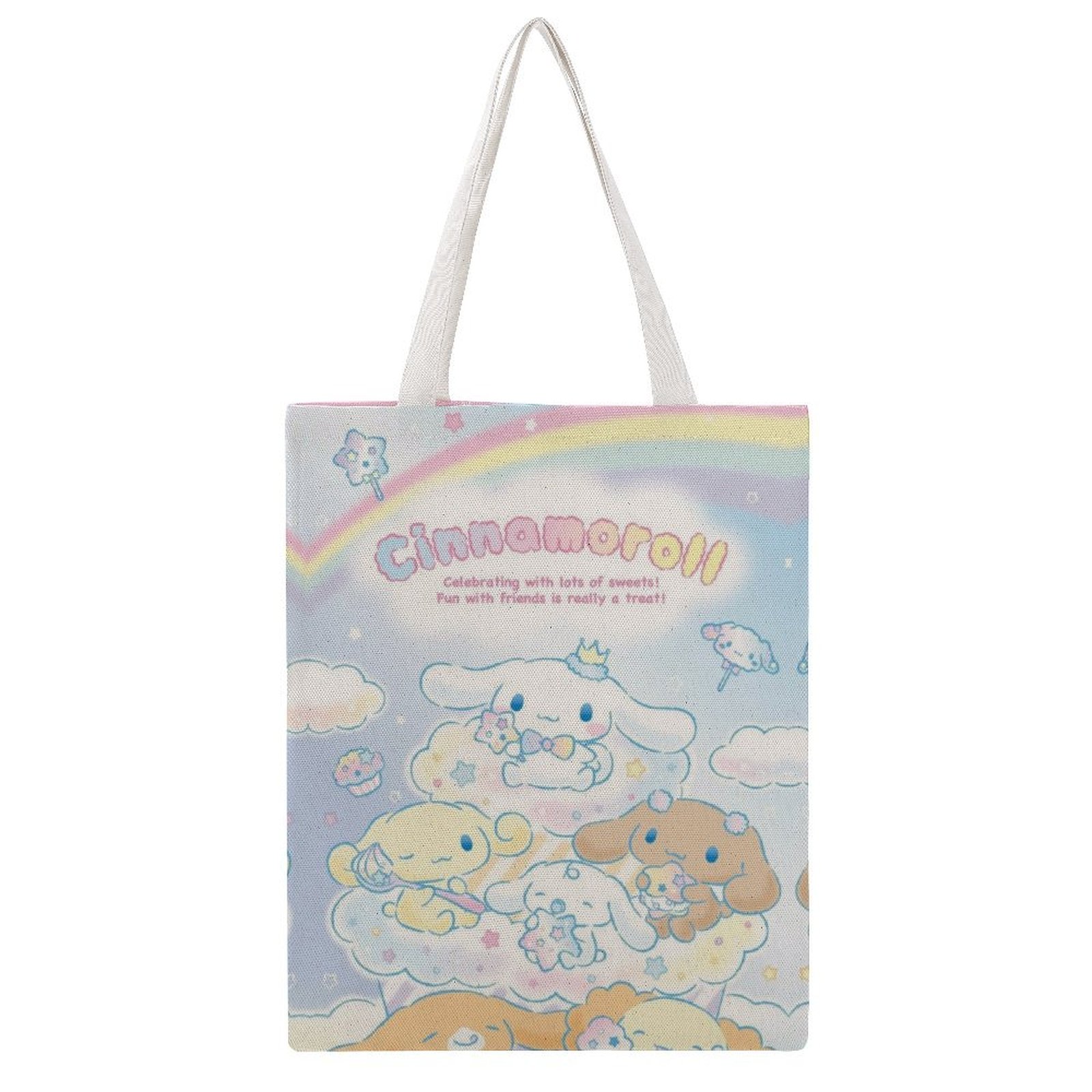 Cinna-moroll Anime Dog Canvas Tote Bag Beautiful Cute Shopping Tote Bag ...