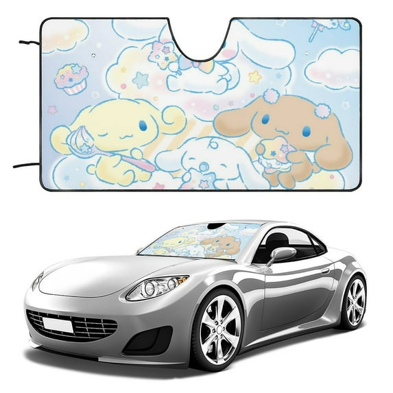 Cinna-moroll Anime Dog Car Windshield Sunshade, Foldable Sun Visor ...