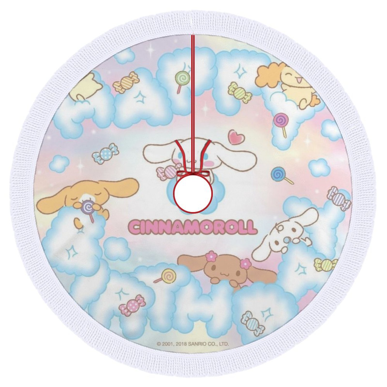 Cinna-moroll Anime Dog Christmas tree skirt Christmas tree mat with ...