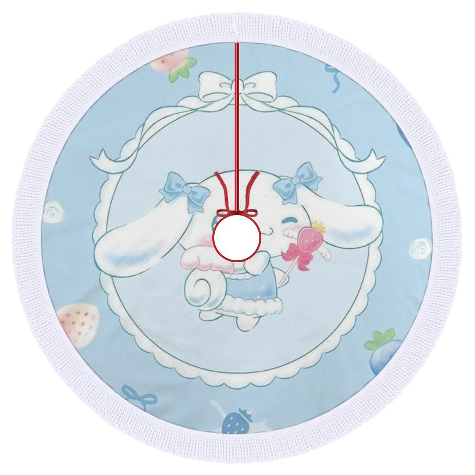 Cinna-moroll Anime Dog Christmas tree skirt Christmas tree mat with ...