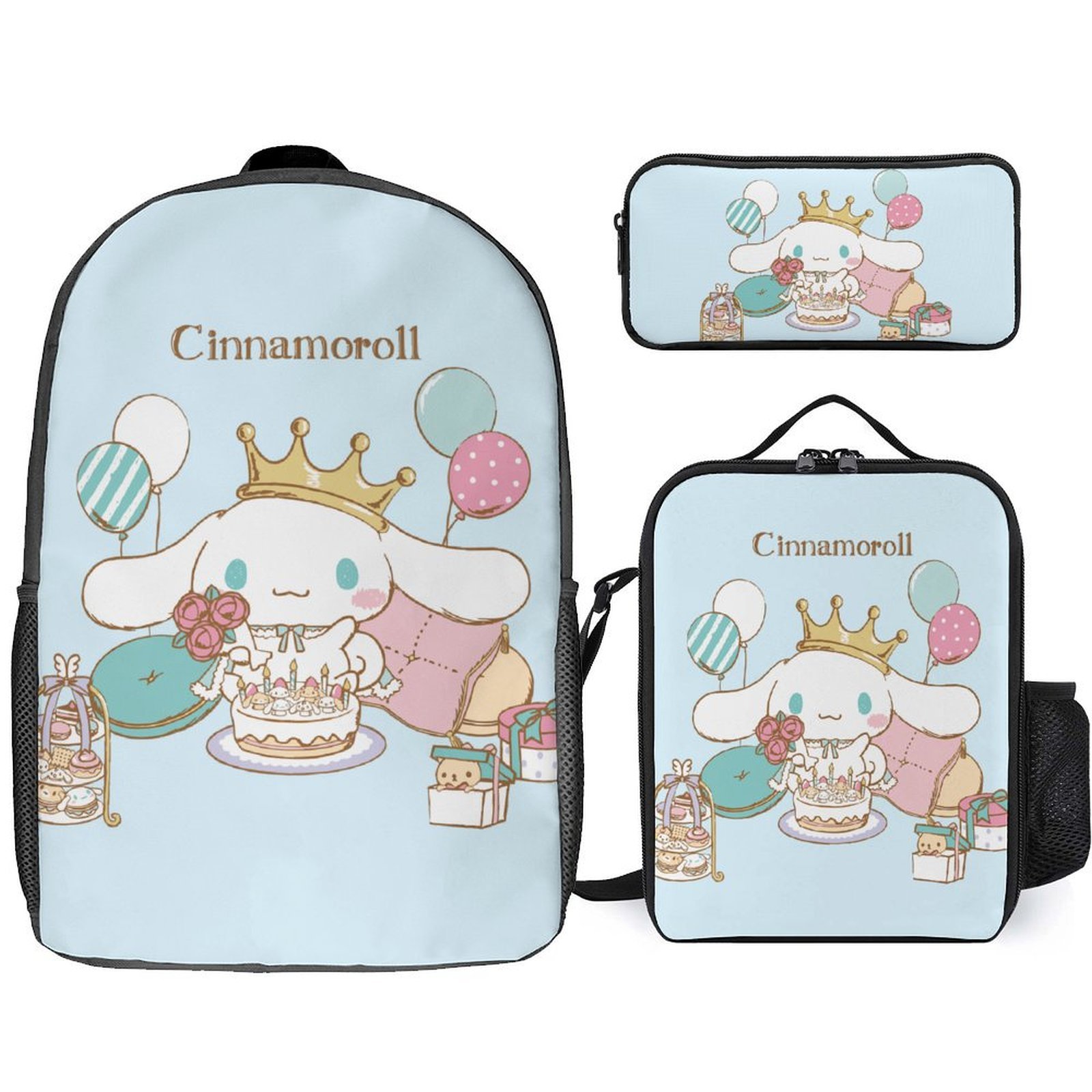 Cinna_moroll Backpack Set 17 inch Bags with Lunch Bag Pencilcase Cinna ...
