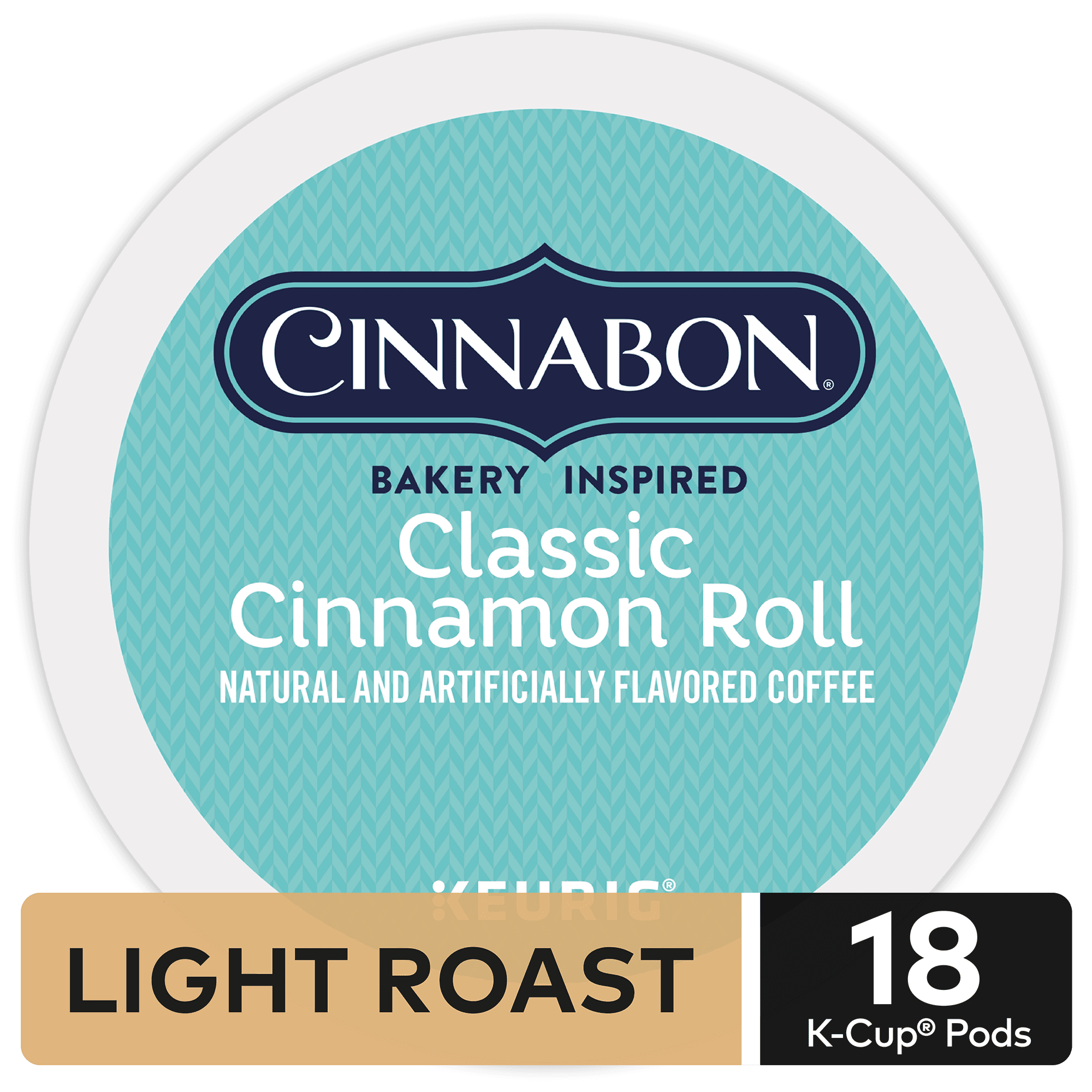 Cinnabon Classic Cinnamon Roll K-Cup Coffee Pods, Light Roast, 18 Count ...