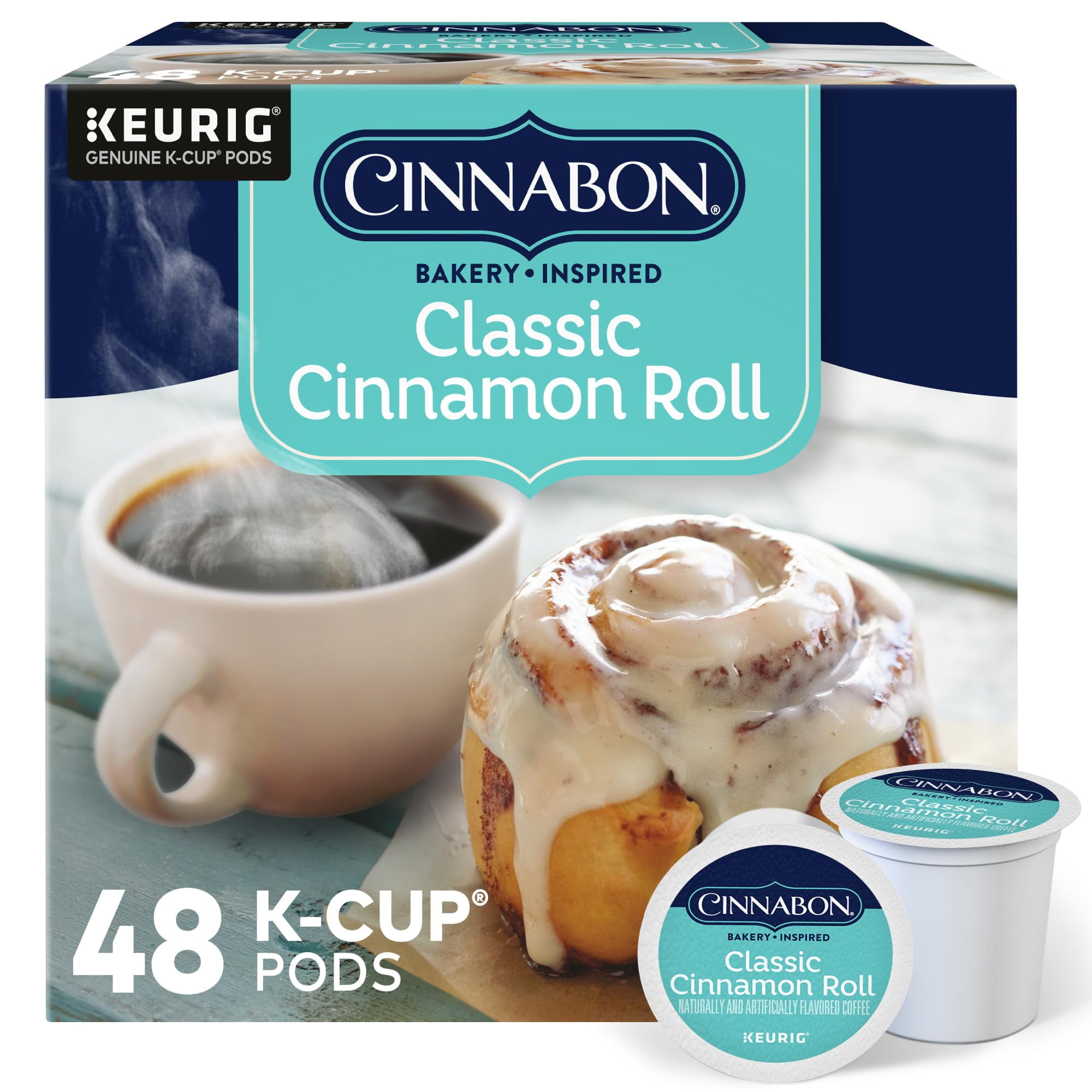 Cinnabon Classic Cinnamon Roll Keurig Single-Serve K-Cup Pods, Light ...