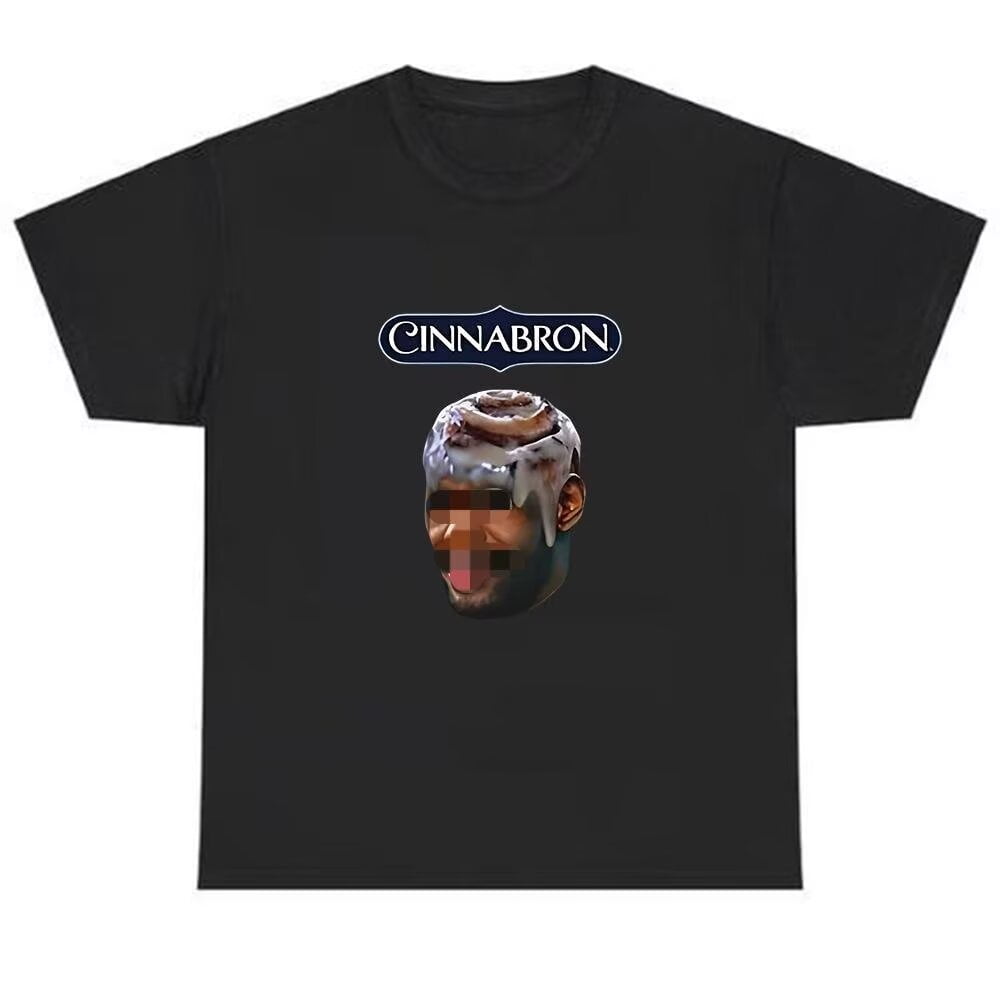 Cinnabron LeBron James Meme Graphic Tees Funny Print T Shirts Short ...