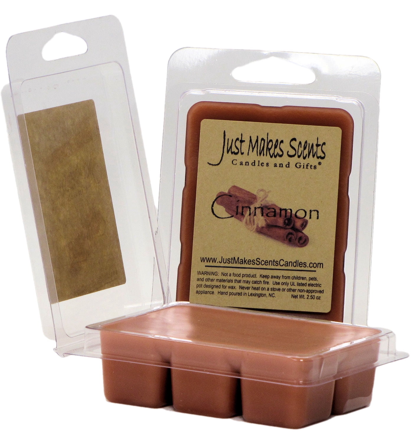 Cinnamon 2 Pack Wax Melts -Just Makes Scents Candles & Gifts - Walmart.com