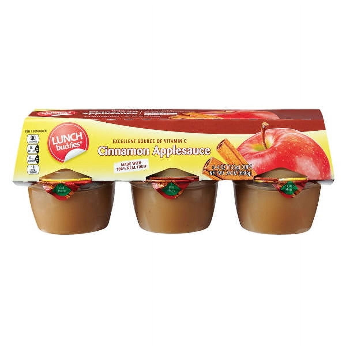 Lunch Buddies Cinnamon Applesauce Cups, 6 count - Pack of 2 - Walmart ...