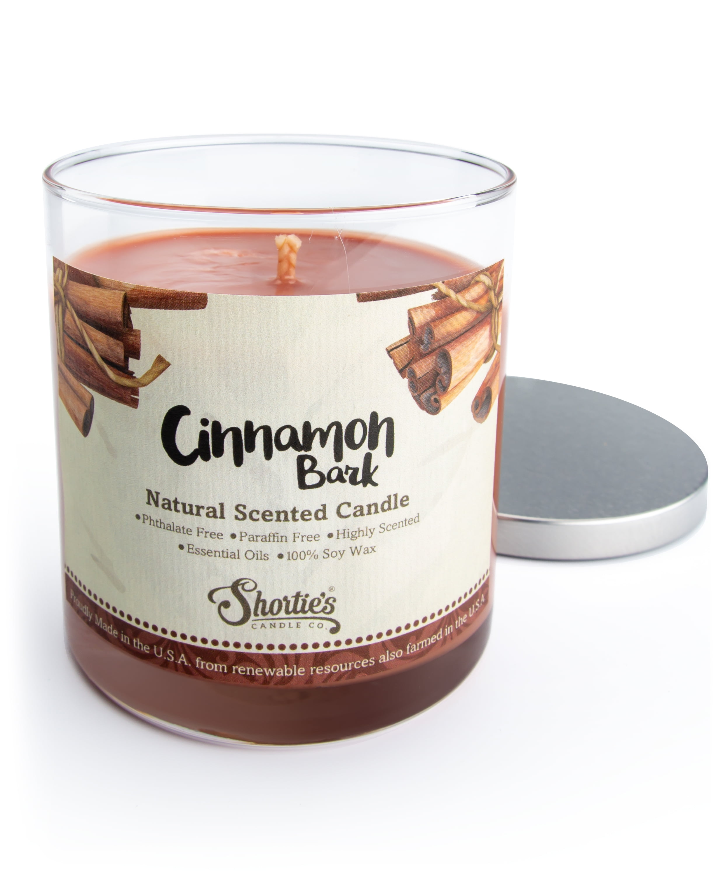 Cinnamon Bark Scented Natural Soy Candle, Essential Fragrance Oils, 100 ...