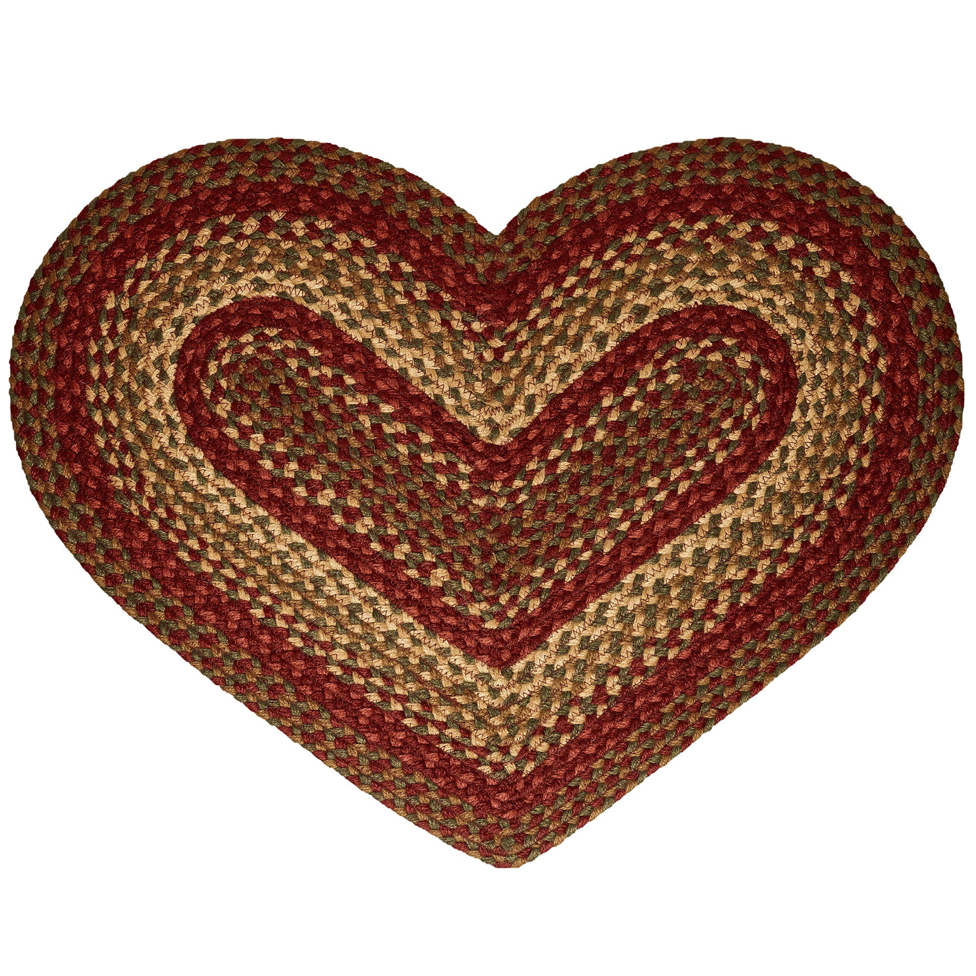 Cinnamon Braided Heart Rug - Walmart.com