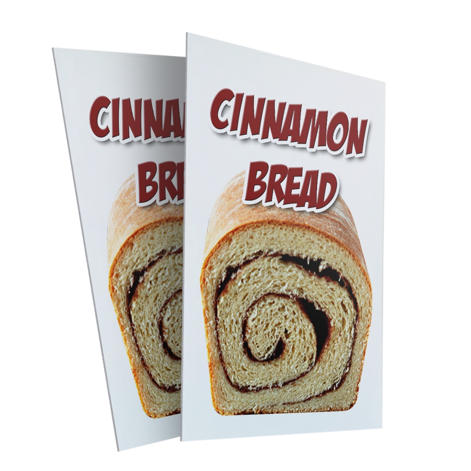 Cinnamon Bread (2-PACK) 24" x 36" Plastic Signs | Sign Insert 4mm ...