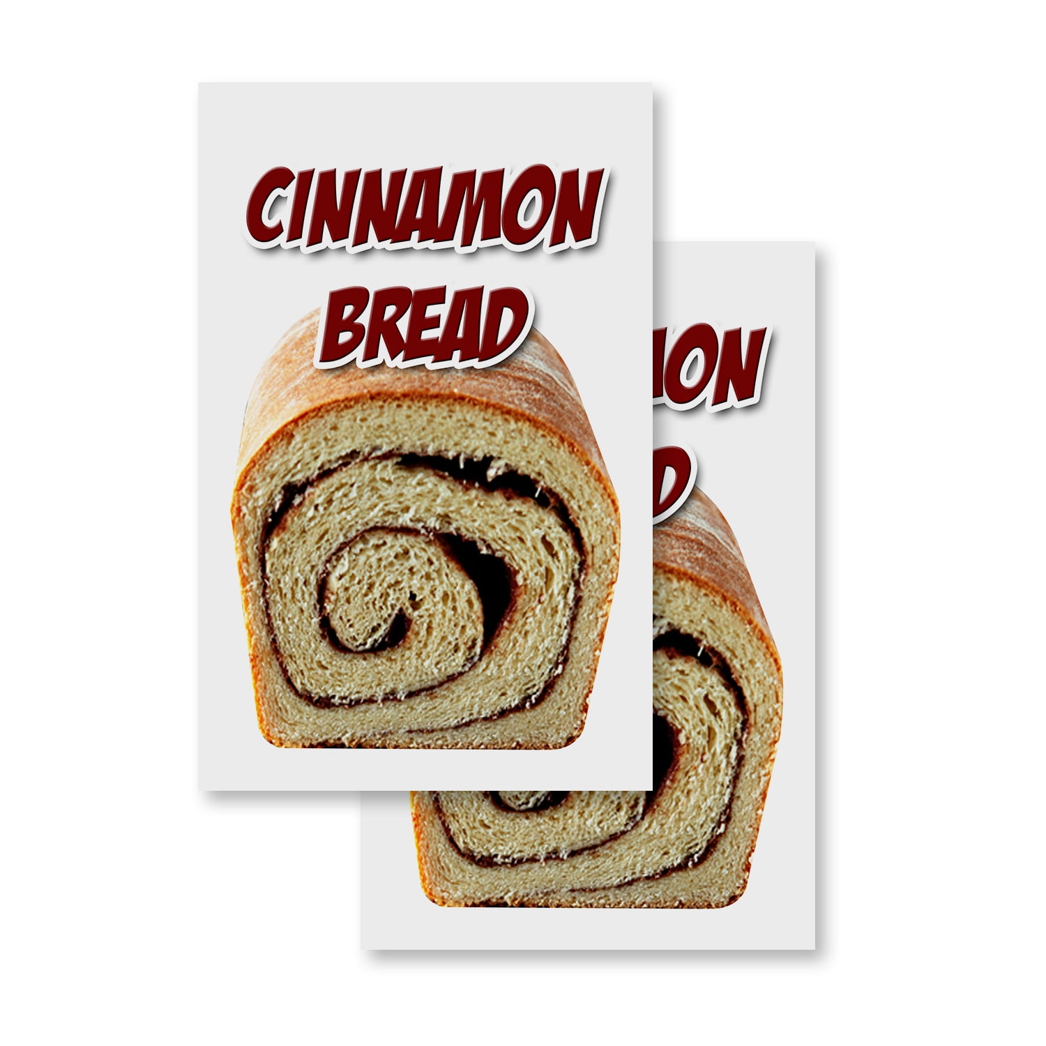 Cinnamon Bread (2-PACK) 24" x 36" Vinyl Decals | Sign Insert Peel ...