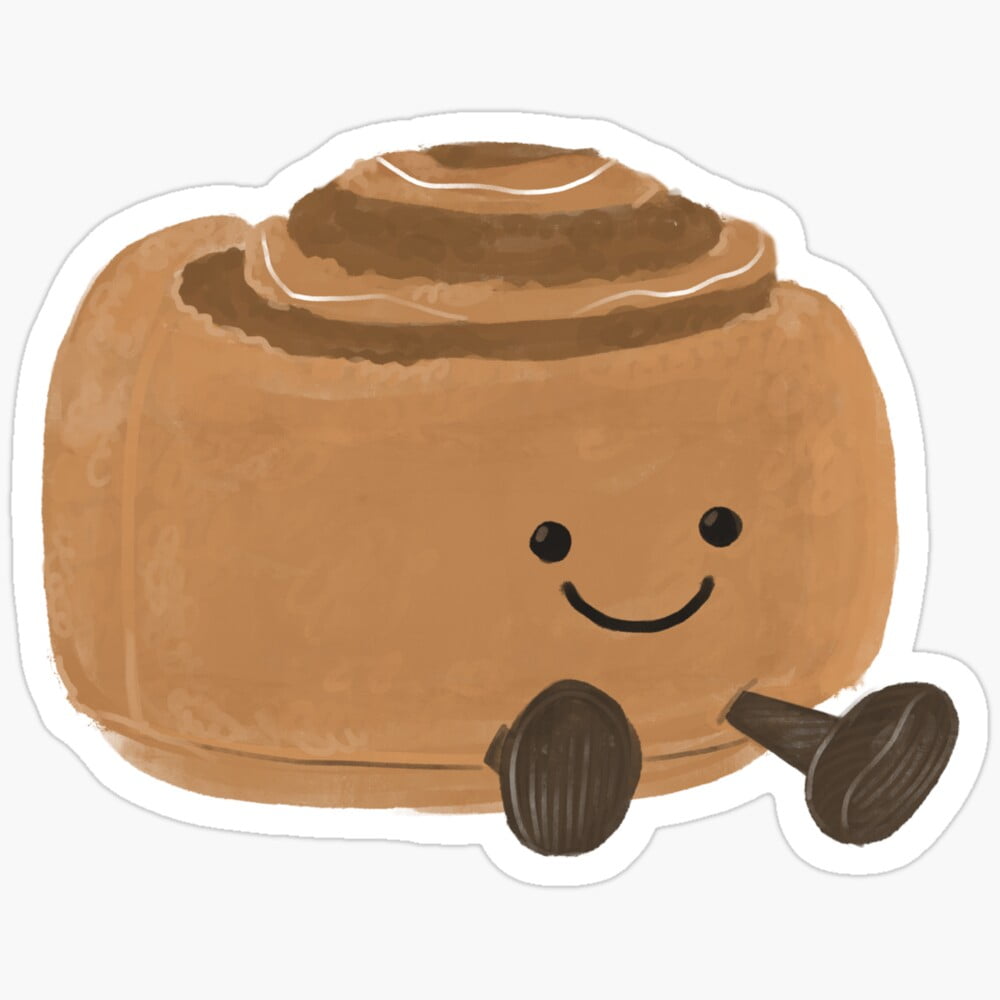 Cinnamon Bun Sticker Phone Decal Water Bottle Stickers Car Decals ...