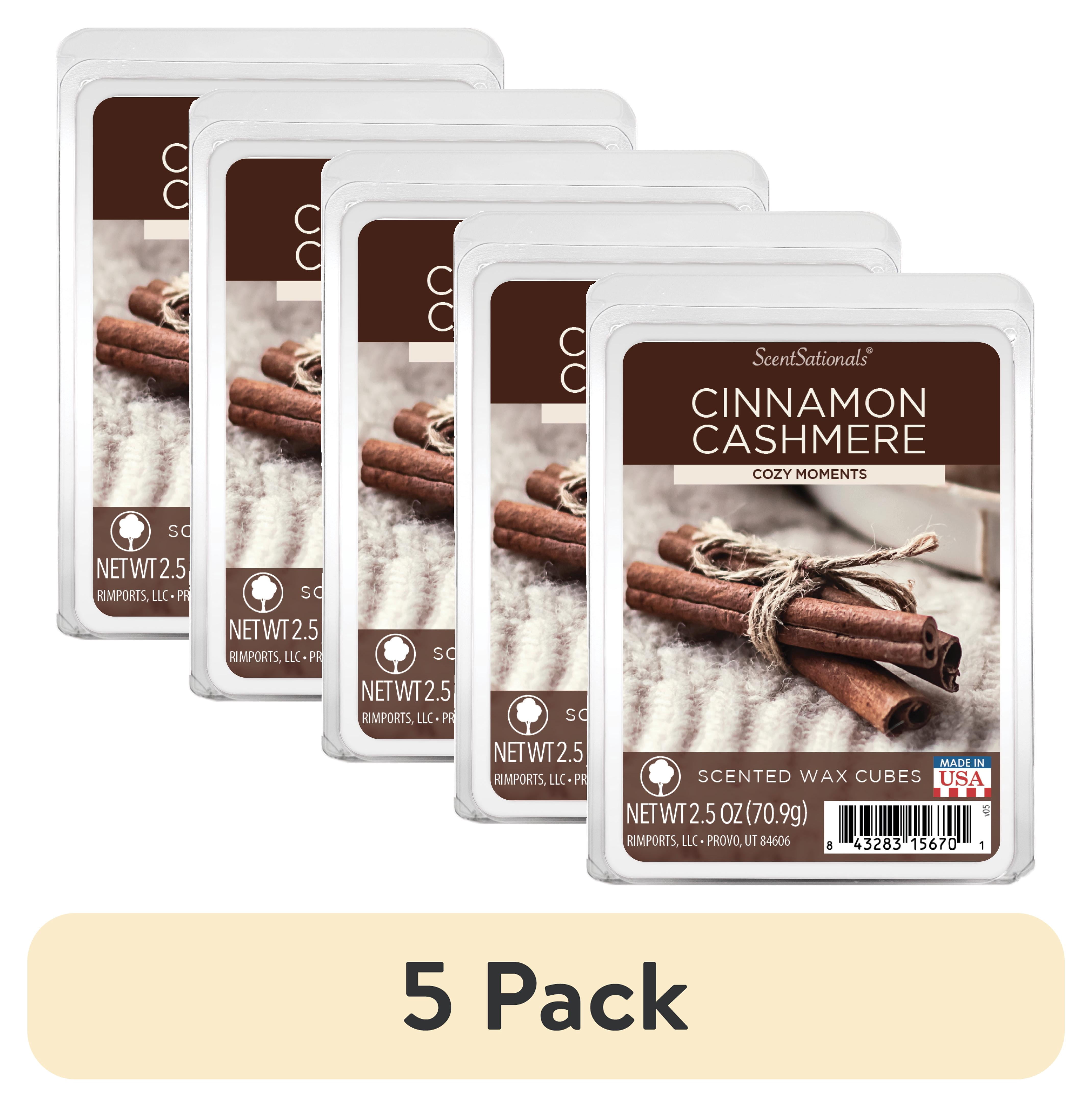 (5 pack) Cinnamon Cashmere Scented Wax Melts, ScentSationals, 2.5 oz (1 ...