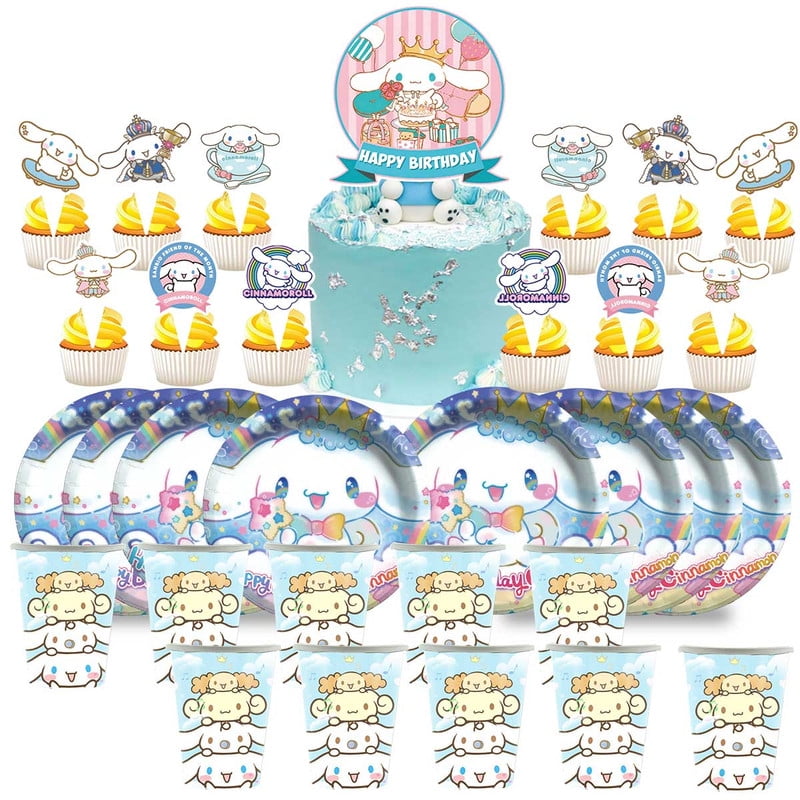Cinnamon/Cinnamoroll Birthday Cups Party Supplies Plates Decorations ...