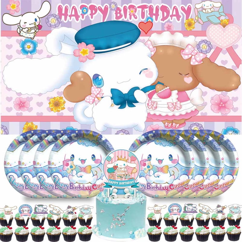 Cinnamon Cinnamoroll Party Supplies Birthday Decorations Plates Banner ...