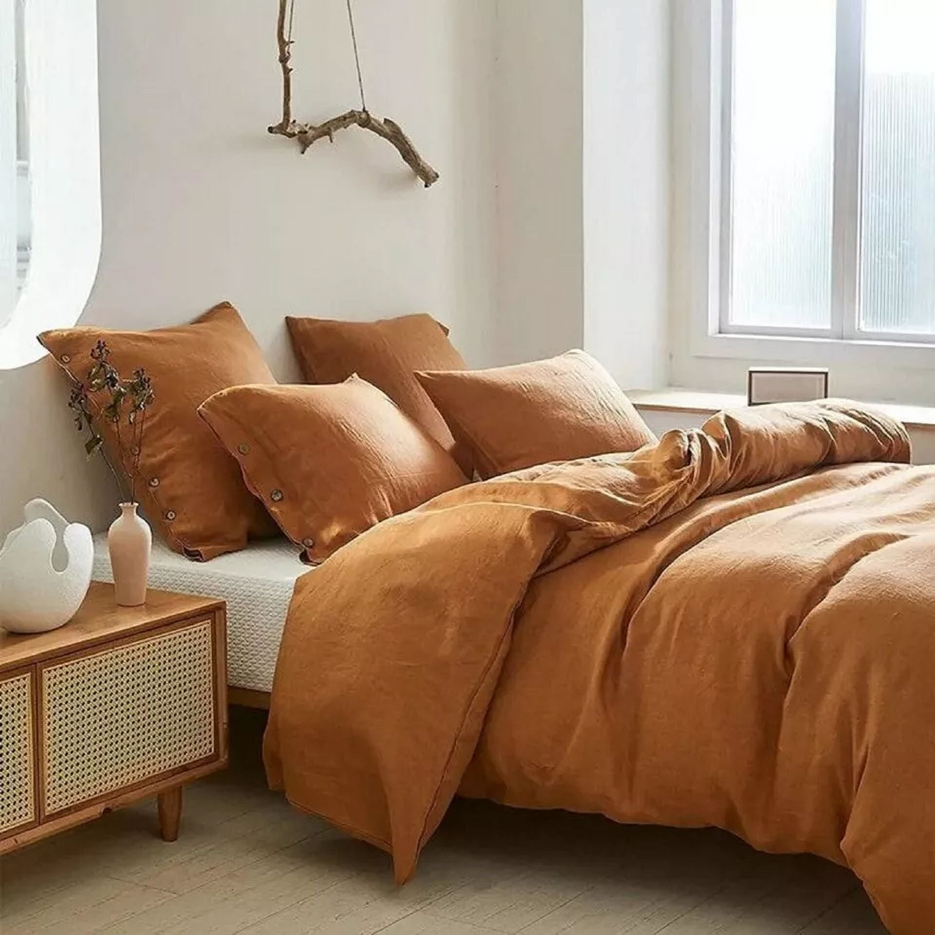 Cinnamon Colour Super Soft & Luxury Duvet Cover Set 3 Piece -210 Thread ...