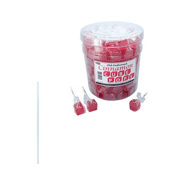 Cinnamon Cube Pops - Sweet Cinnamon Flavored Sucker Lollipop Candy ...