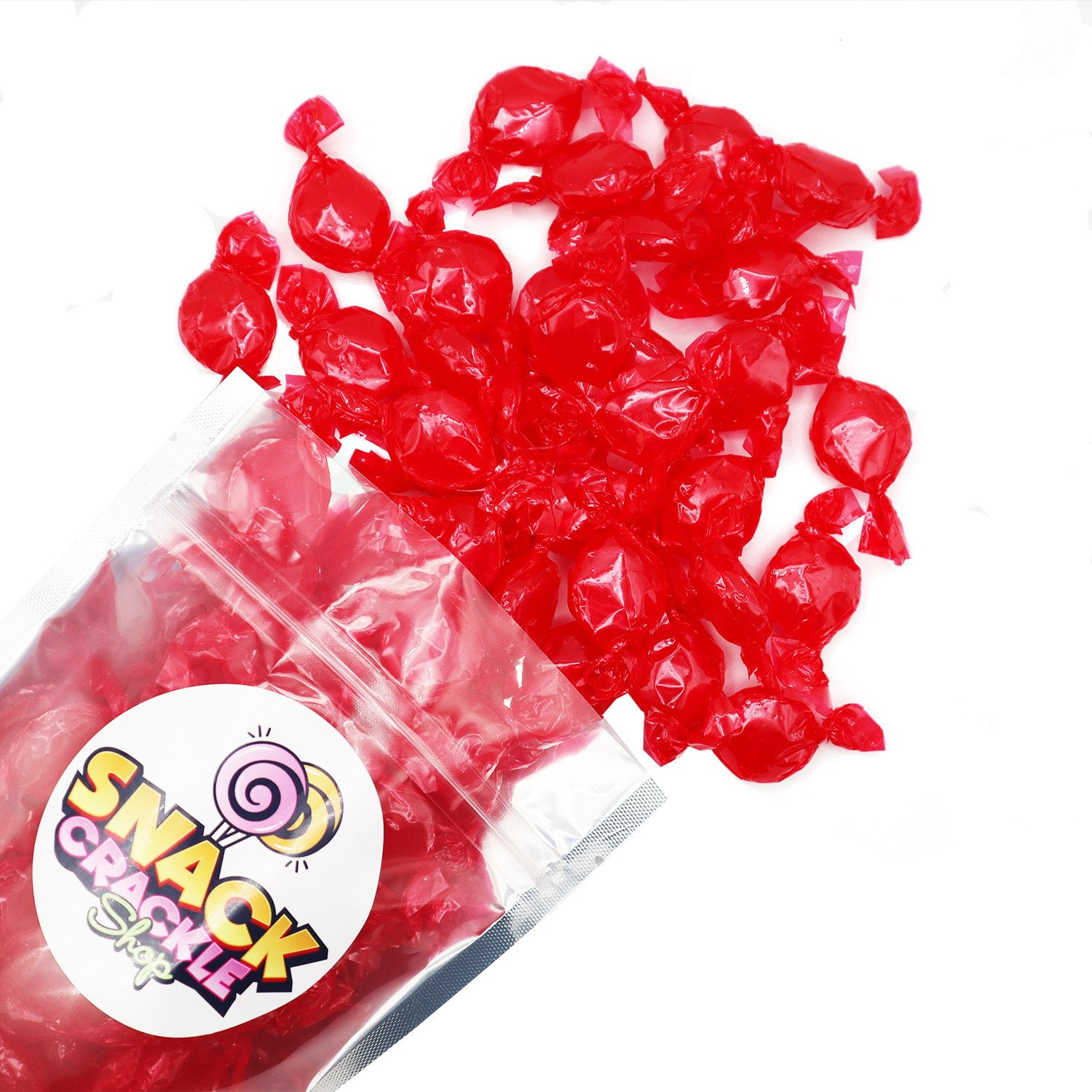Snack Crackle Shop Cinnamon Hard Candy Spicy Discs Bulk Bag Wrapped, 2 ...