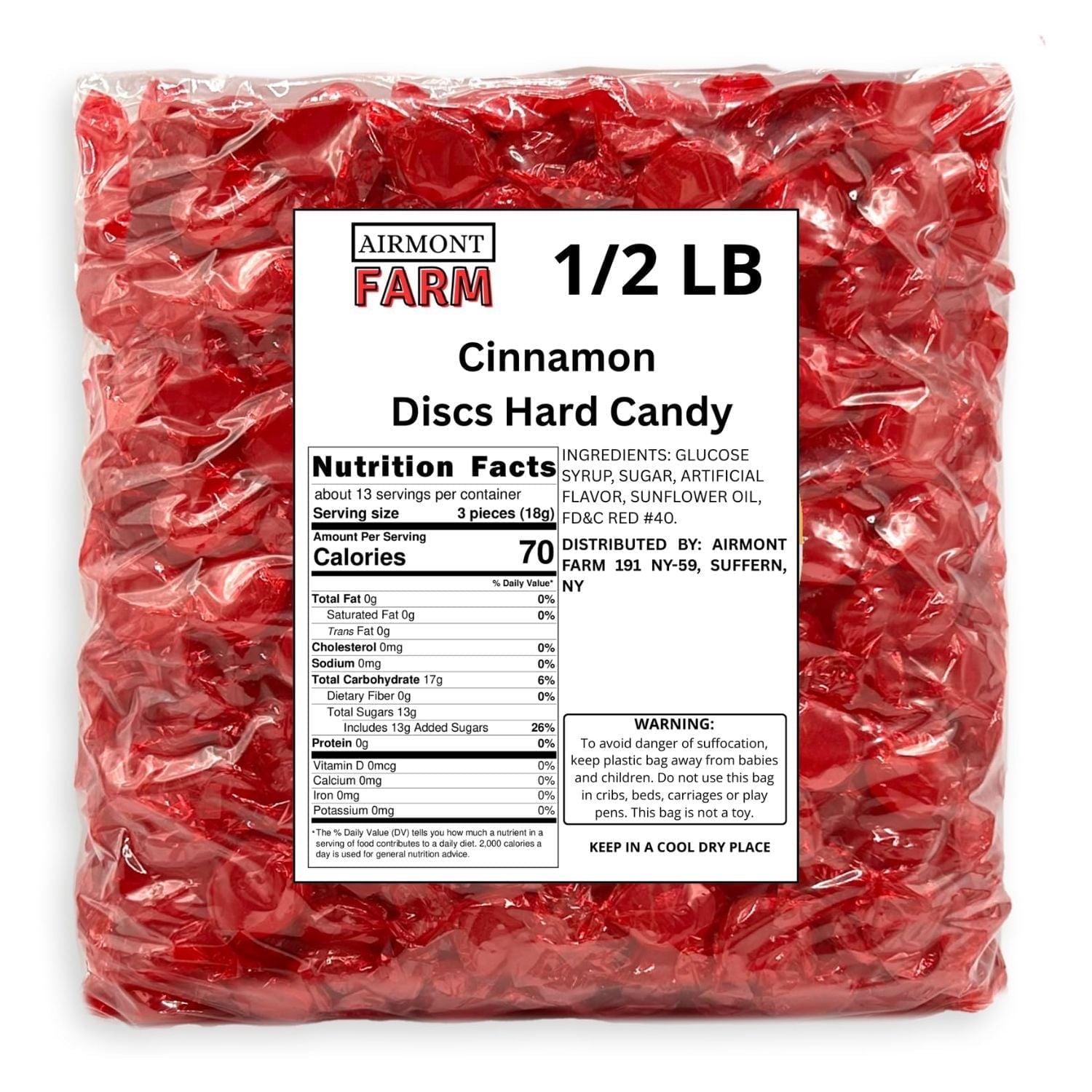 Cinnamon Discs Hard Candy Individually Wrapped Bulk Old Fashioned ...