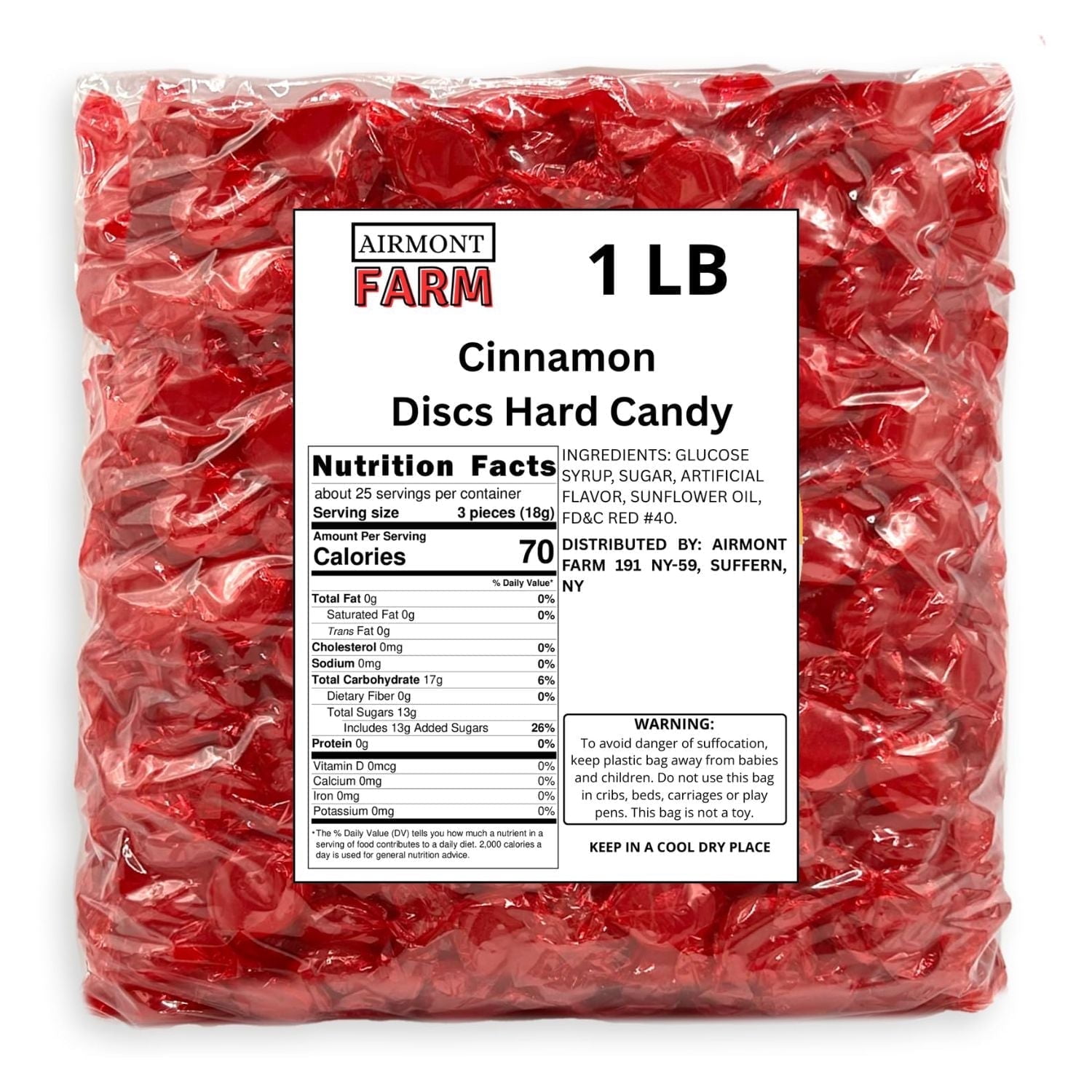 Cinnamon Discs Hard Candy Individually Wrapped Bulk Old Fashioned ...