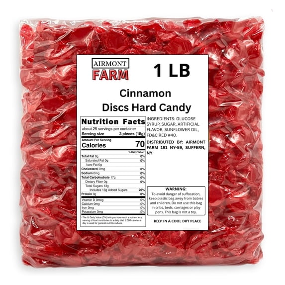 Cinnamon Discs Hard Candy Individually Wrapped Bulk Old Fashioned ...