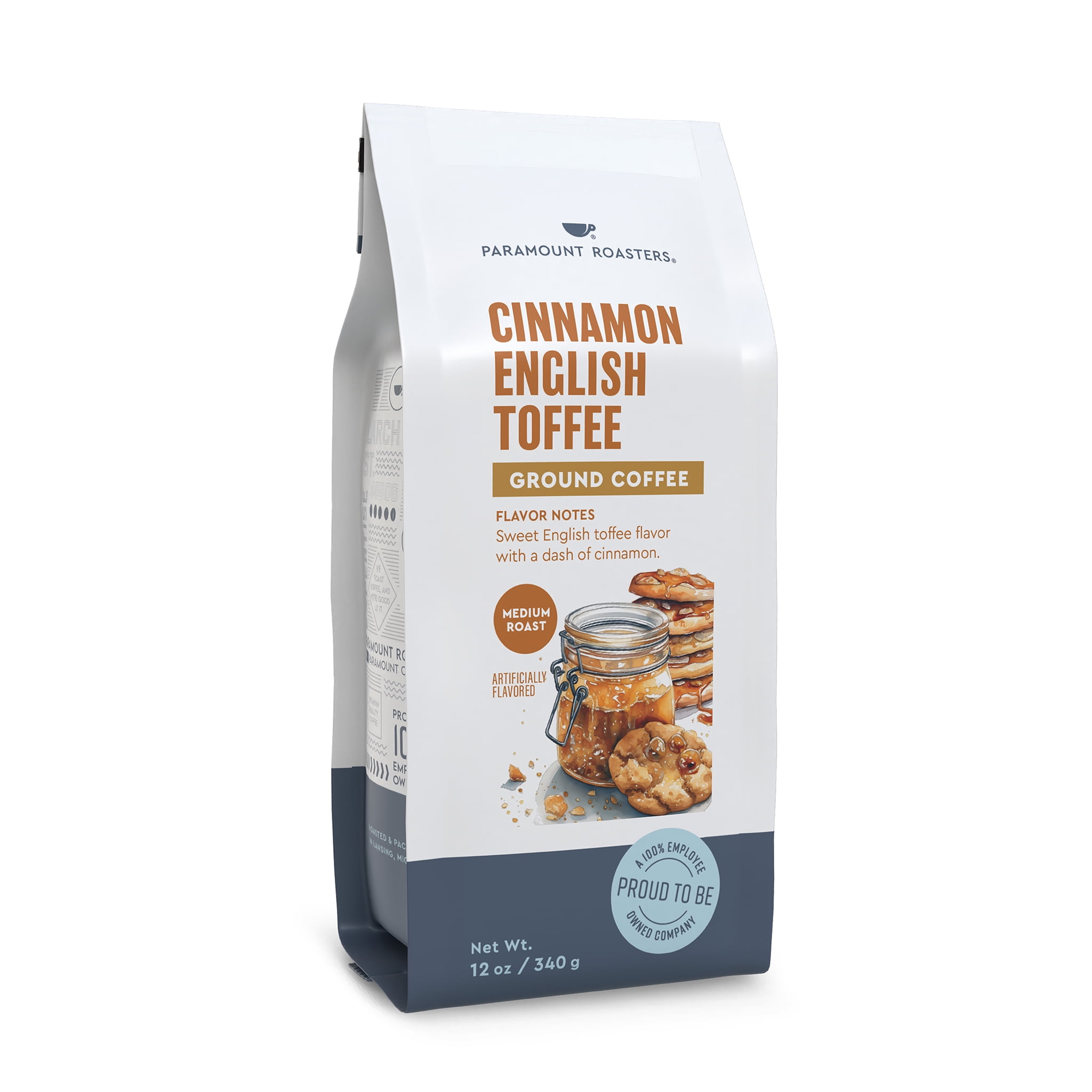 Paramount Roasters, Cinnamon English Toffee Medium Roast Coffee, 12 oz ...