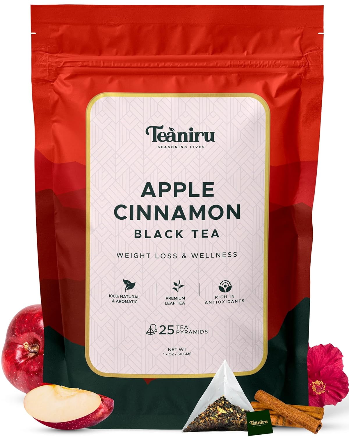 Cinnamon Fiber-rich Tea - 25 Count |For Natural Energy & Weight ...