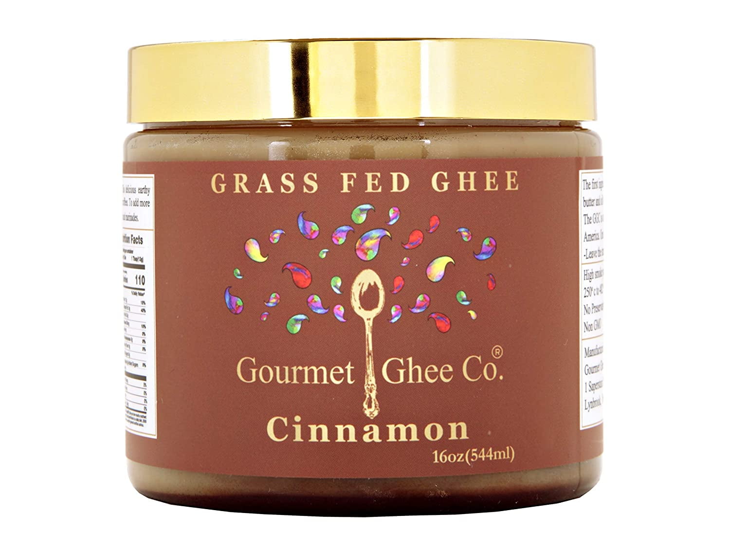 Cinnamon Ghee By The Gourmet Ghee Company, Grass Fed Ghee 16 Ounce ...