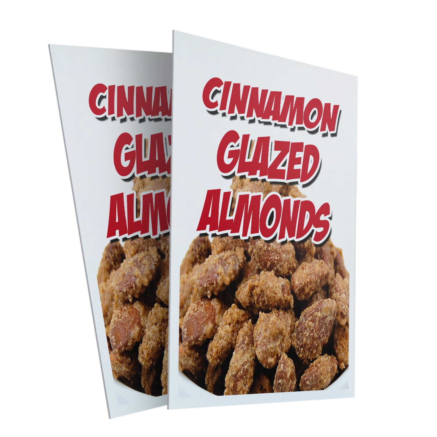 Cinnamon Glazed Almonds (2-PACK) 24" x 36" Plastic Signs | Sign Insert ...