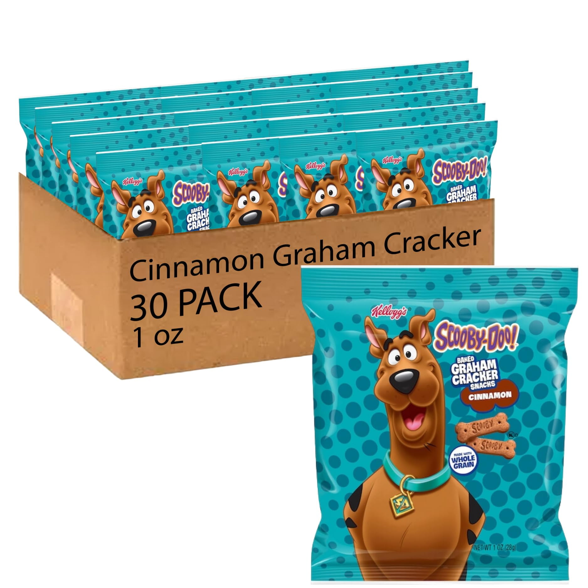 Cinnamon Graham Cracker Sticks, TGF4 1 oz (Pack of 30) - Sweet & Crispy ...