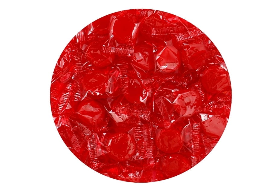 Cinnamon Hard Candy Discs, Red, Individually Wrapped, 2 lb Bulk Bag ...