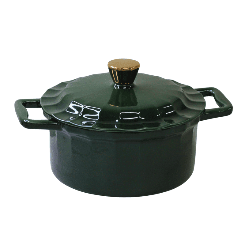 Cinnamon Home 4 Quart Enameled Cast Iron Round Dutch Oven with Lid ...