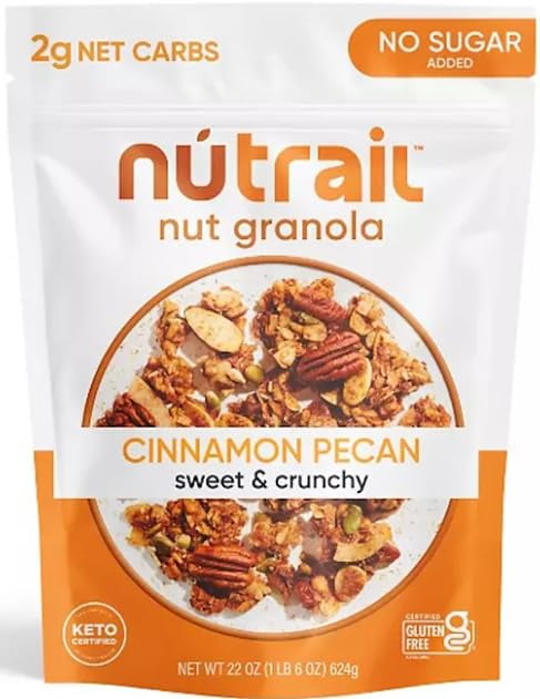 Cinnamon Pecan Nut Granola, 2g Net Carbs, No Sugar Added, 22 oz ...