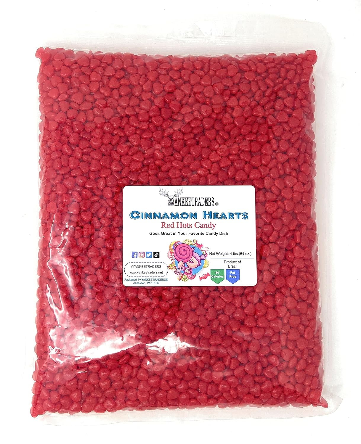 Cinnamon Red Hot Candy, 4 Pound Bulk, Valentines, Weddings - Walmart.com