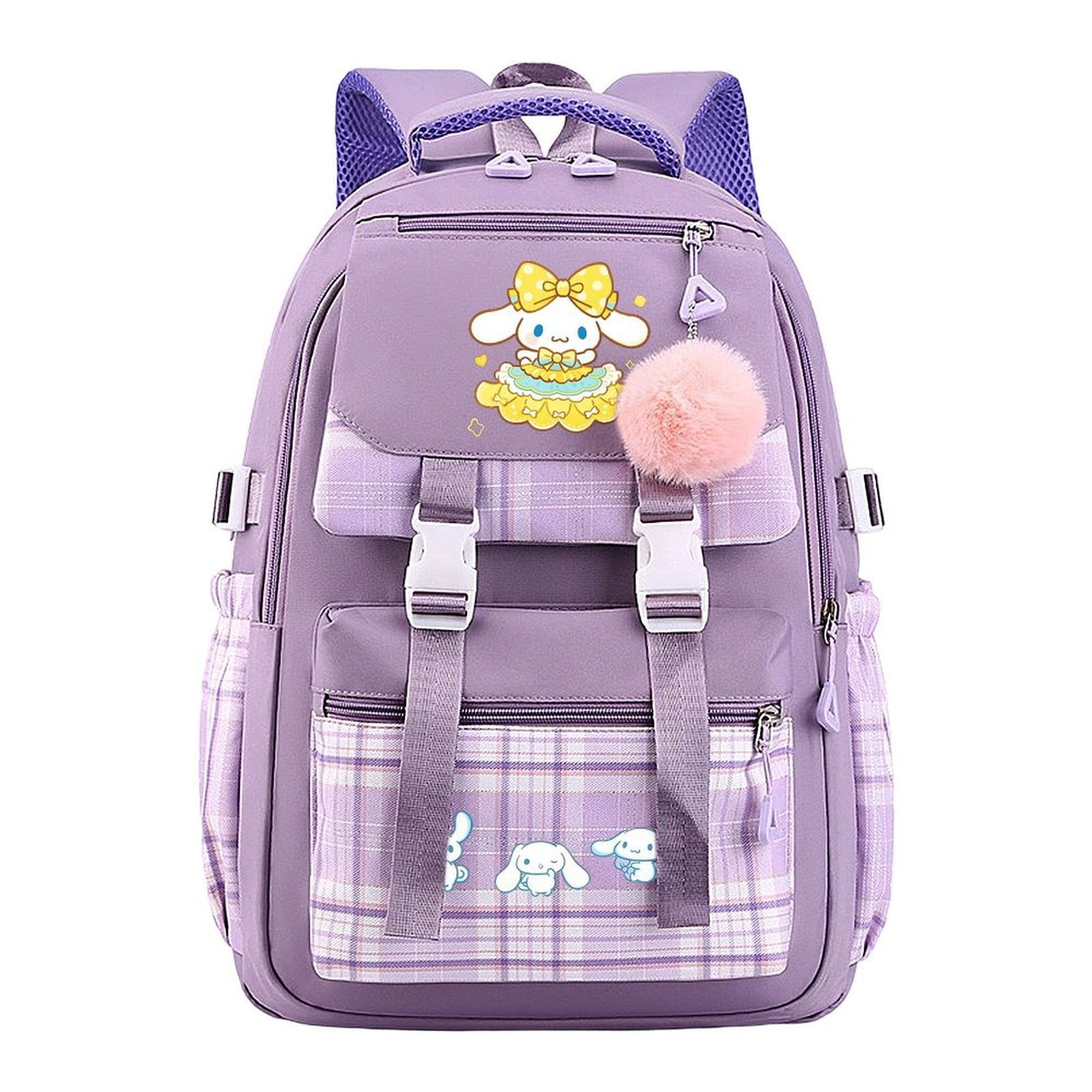 Cinnamon Roll Backpack ,17 in Cute Casual Plaid Laptop Travel Bag ...