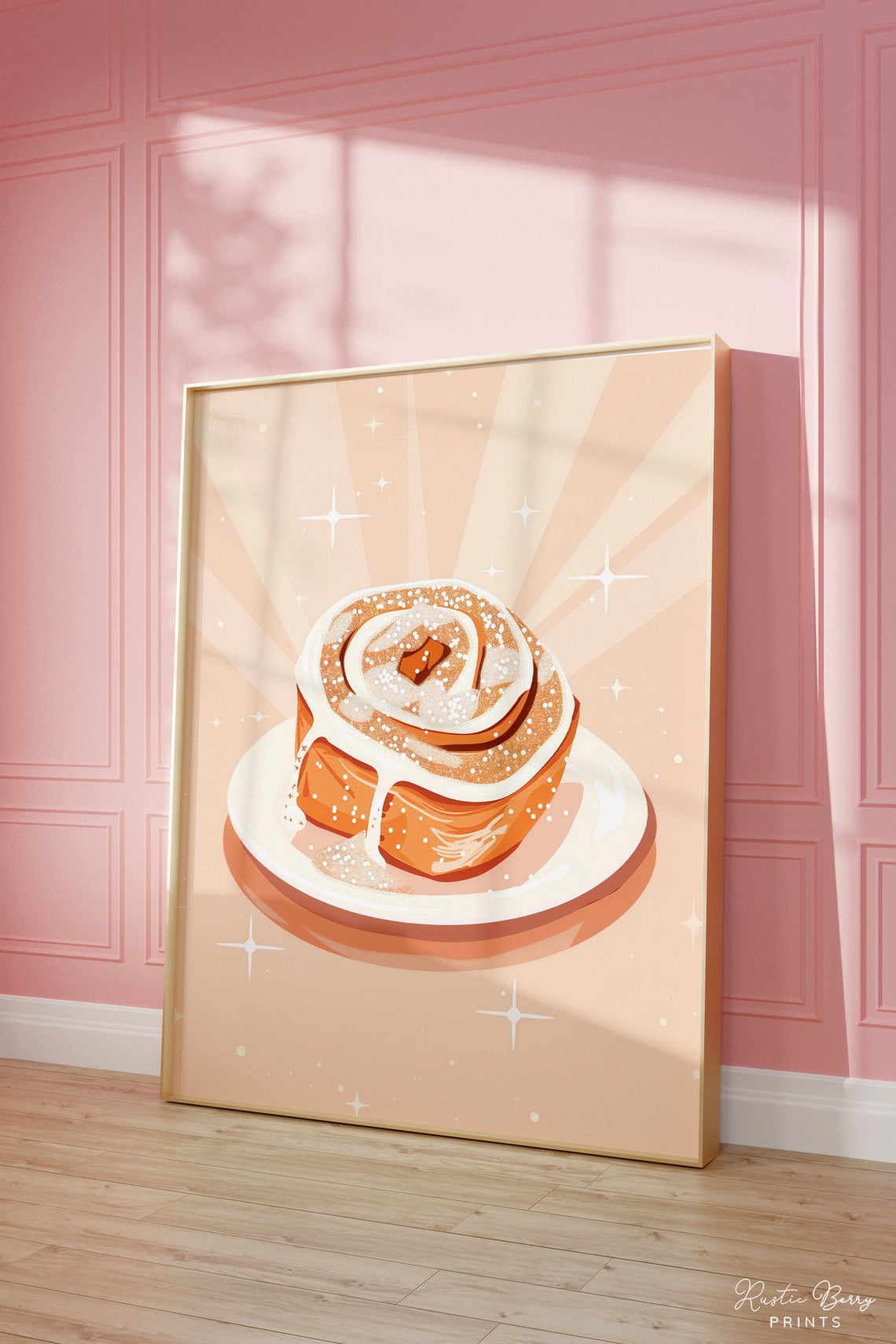 Cinnamon Roll Foodie Art Print Wall Art Poster Retro Preppy Trendy ...