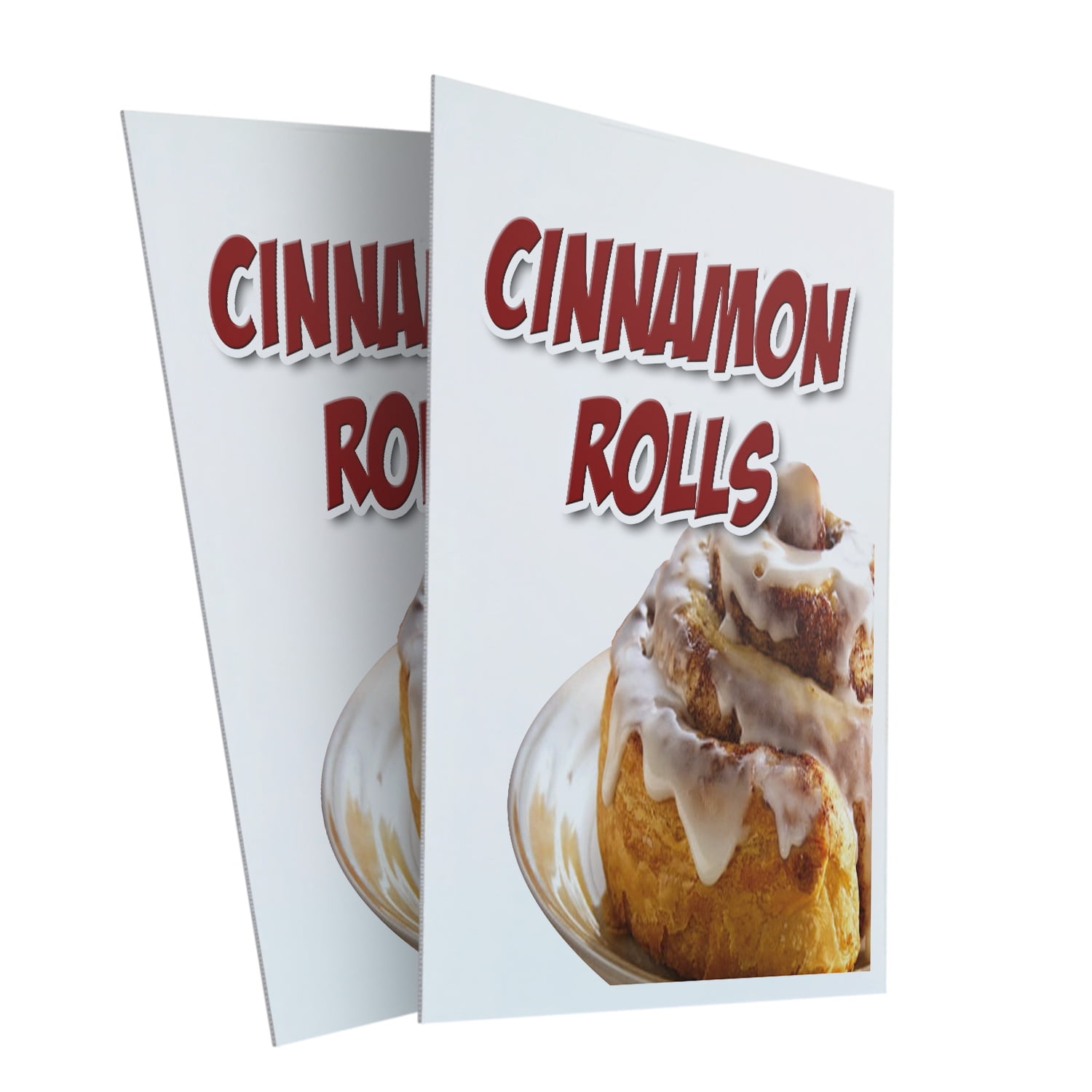 Cinnamon Rolls (2-PACK) 24" x 36" Plastic Signs | Sign Insert 4mm ...