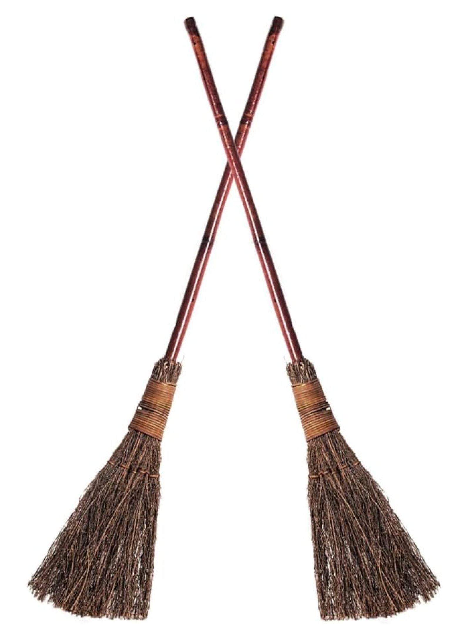 Cinnamon Scented Broom with Bamboo Handle (2-Pack) - 36" Heather Broom ...