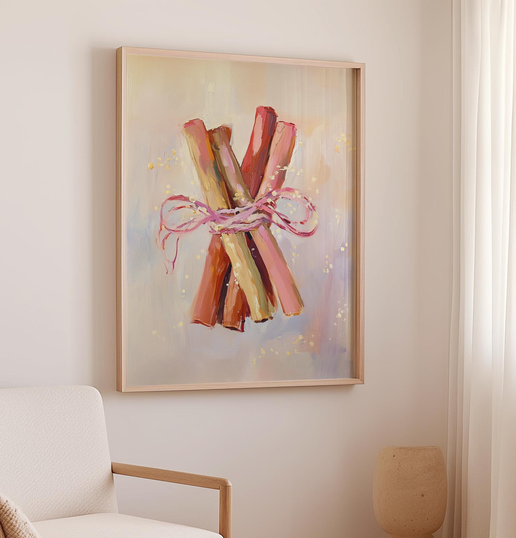 Cinnamon Sticks Poster Rustic Kitchen Wall Art , Cozy Warm Winter Decor ...