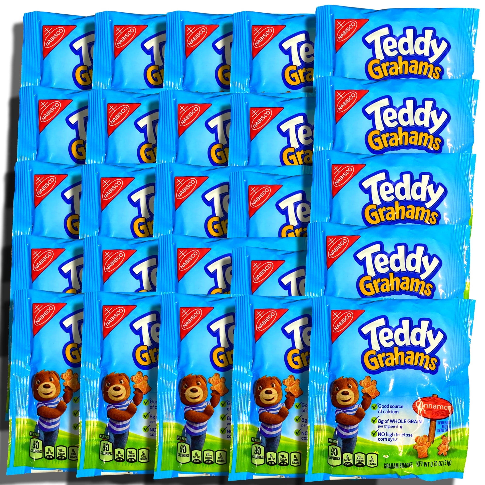 Nabisco Cinnamon Teddy Graham Animal Bites Crackers, 25 Snack Packs ...